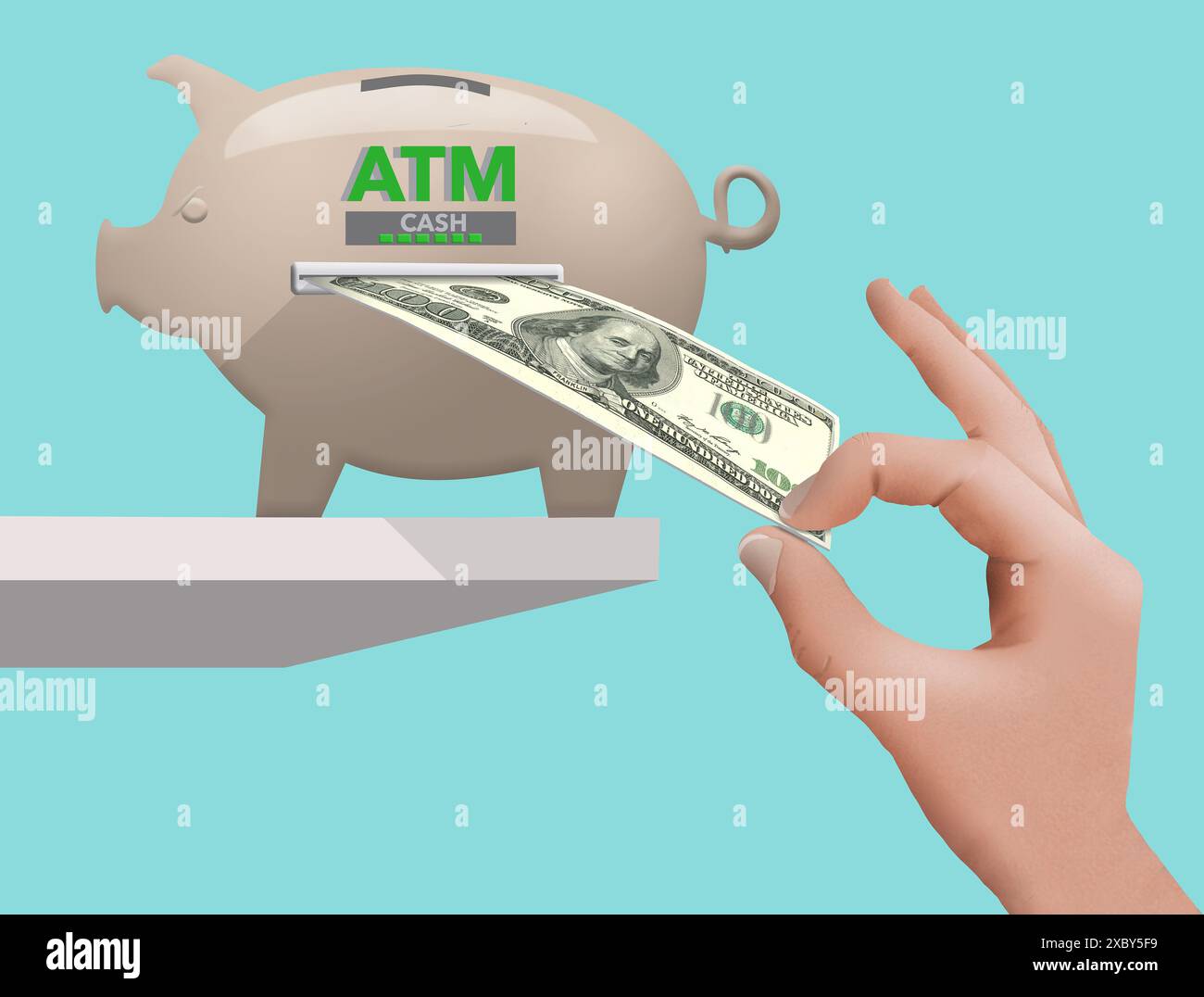 Tapping into savings is the theme of someone getting a hundred dollar ...