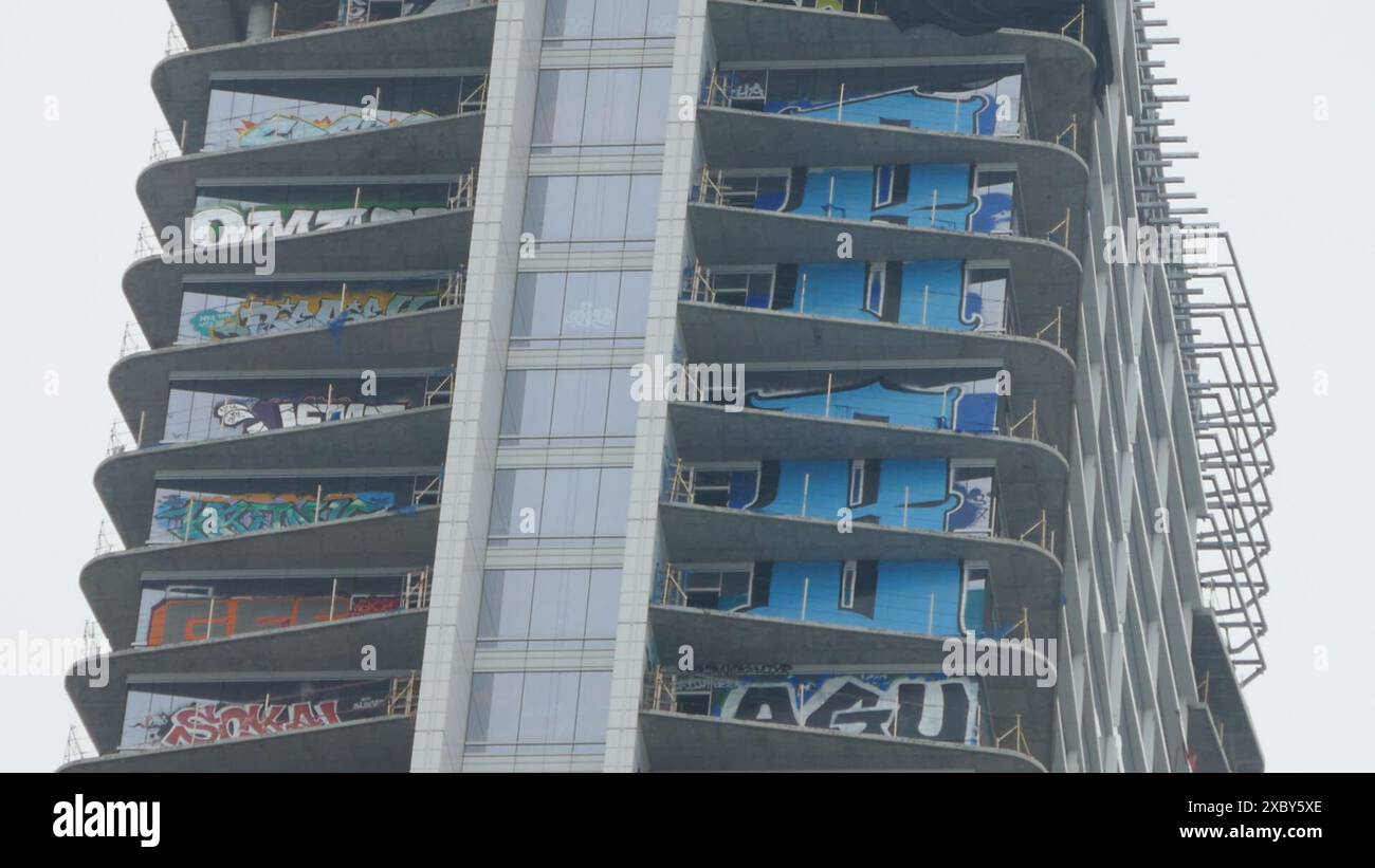 Los Angeles, California, USA 12th June 2024 Graffiti Towers, Graffiti ...