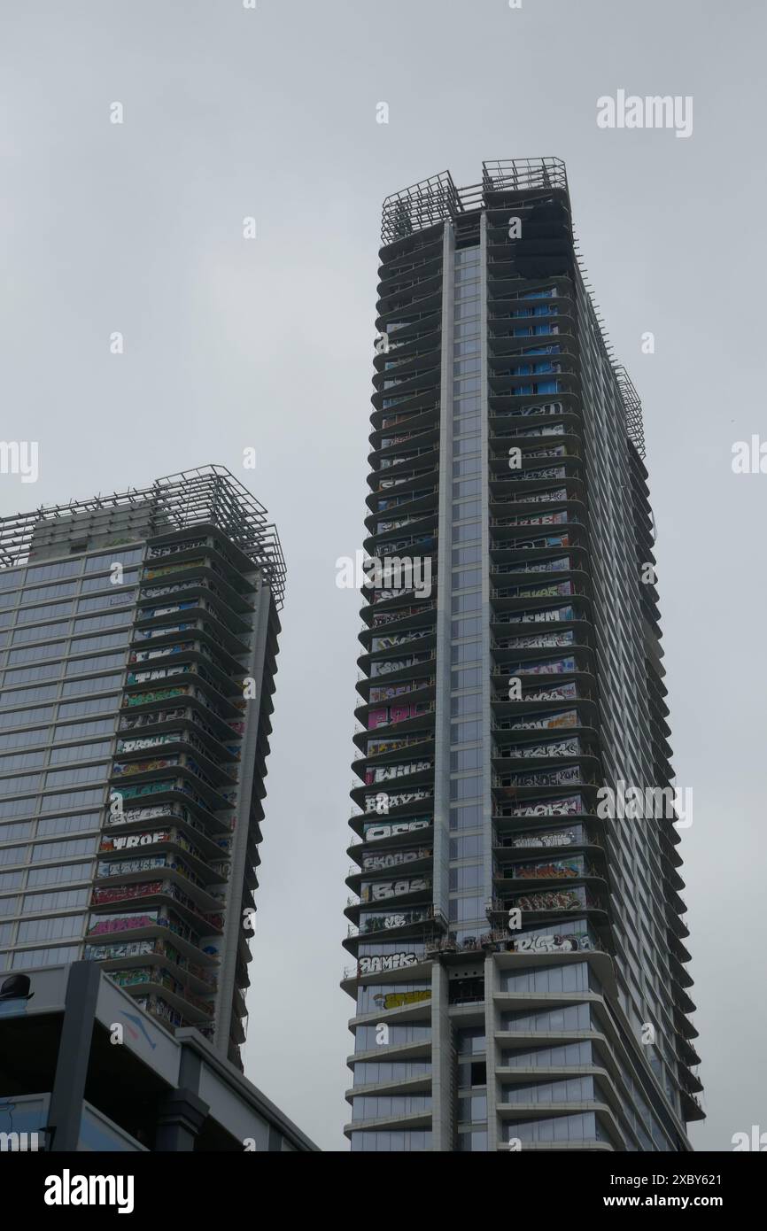 Los Angeles, California, USA 12th June 2024 Graffiti Towers, Graffiti ...