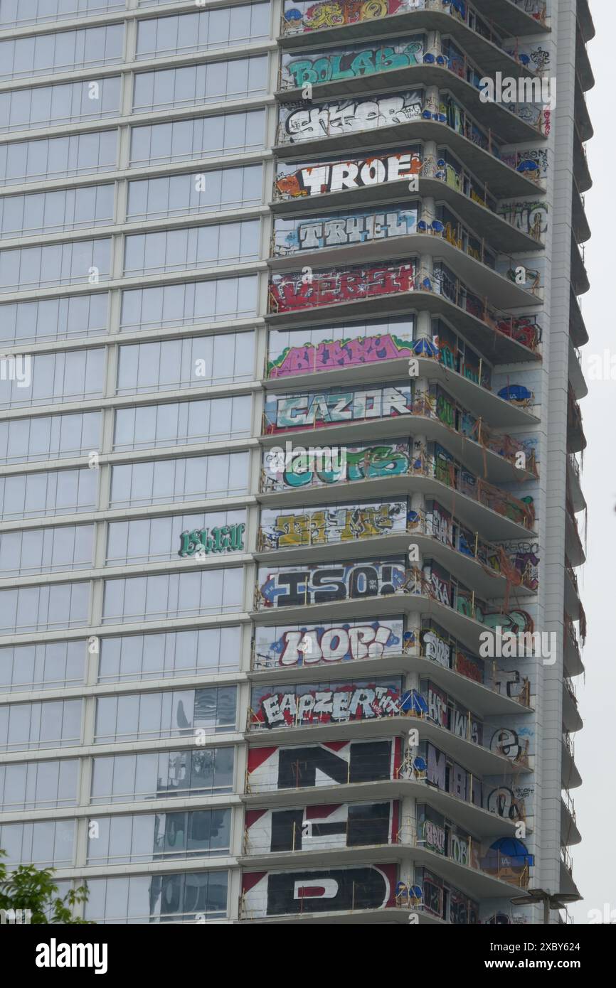 Los Angeles, California, USA 12th June 2024 Graffiti Towers, Graffiti ...