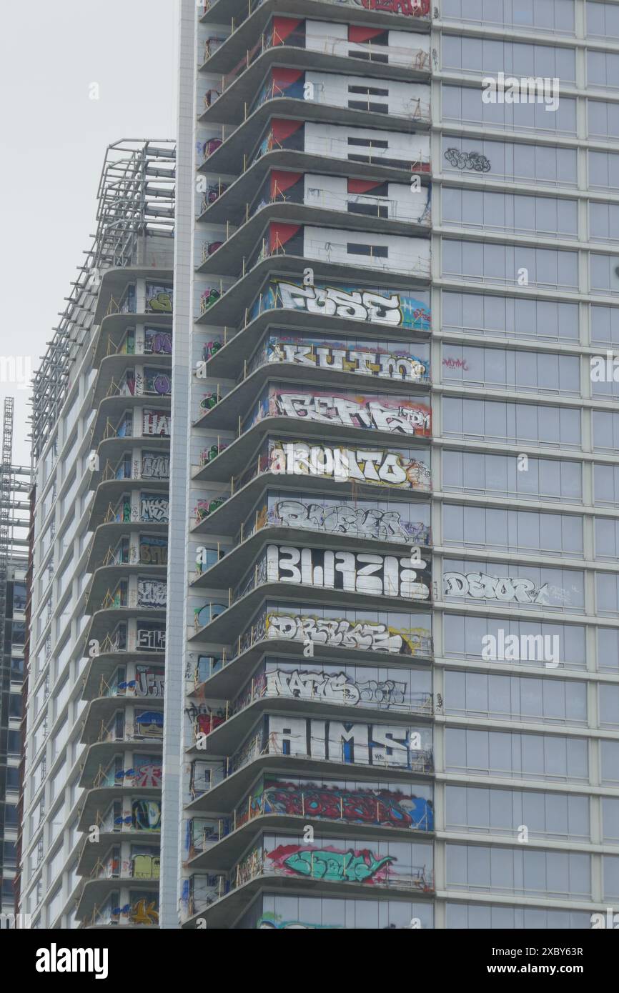 Los Angeles, California, USA 12th June 2024 Graffiti Towers, Graffiti ...