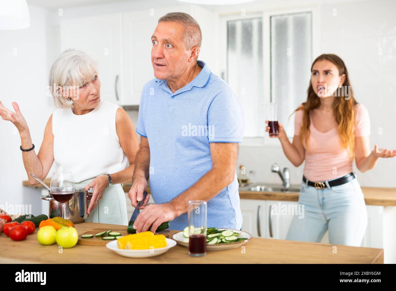 Conflict in family relationships elderly hi-res stock photography and ...