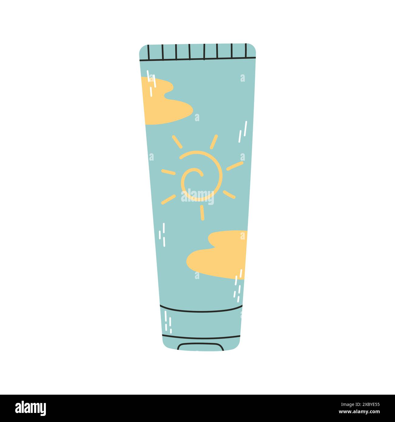 Sunscreen and lotion with SPF. Sun protection and sun safety Stock ...