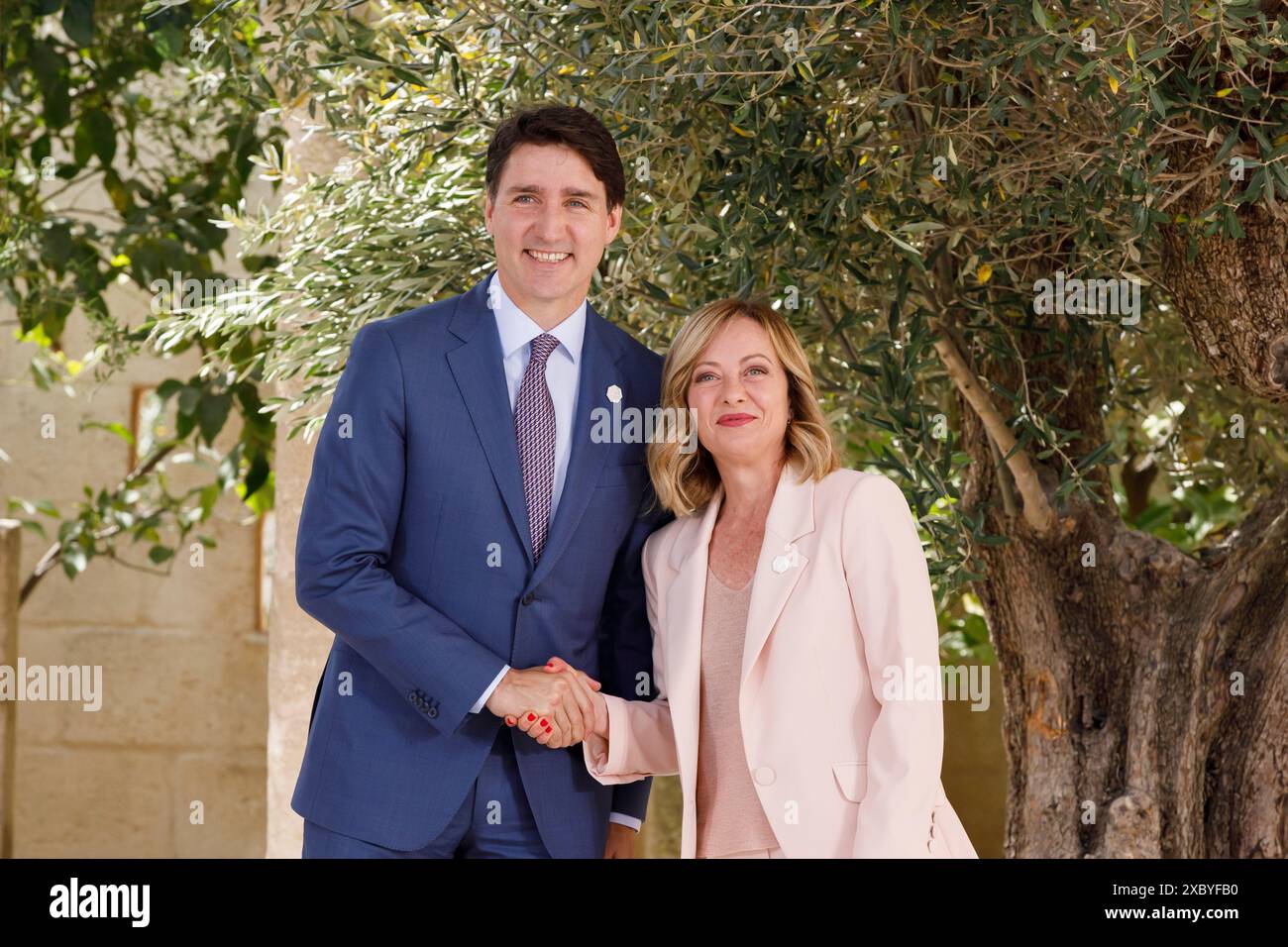 Savelletri di Fasano, Italy. 13th June, 2024. Canadian Prime Minister ...