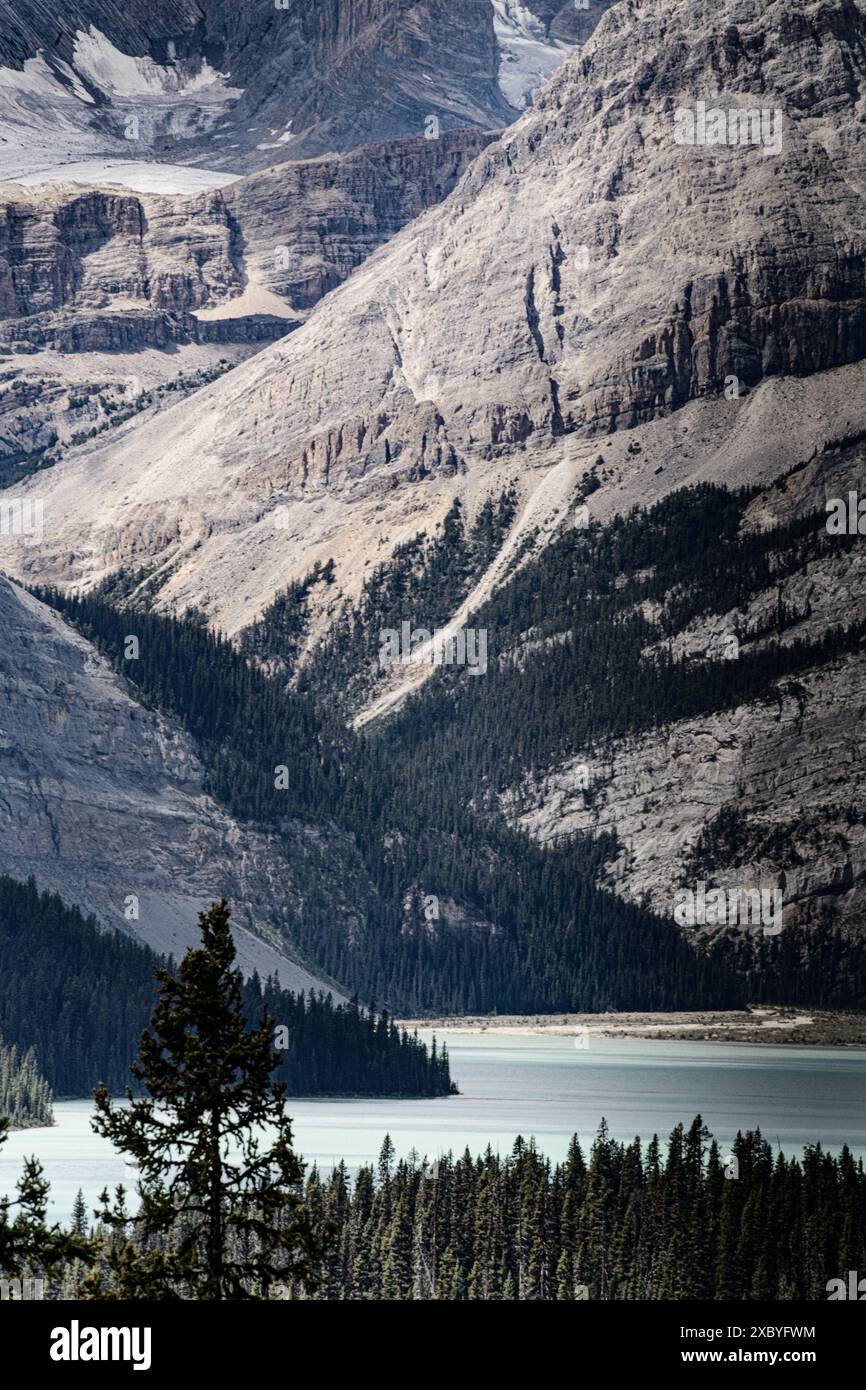 Hector Lake at Banff National Parkway Stock Photo - Alamy