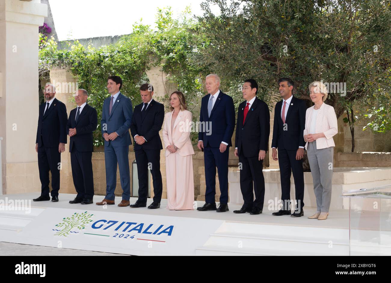 Savelletri di Fasano, Italy. 13 June, 2024. Leaders of the G7 Nations ...