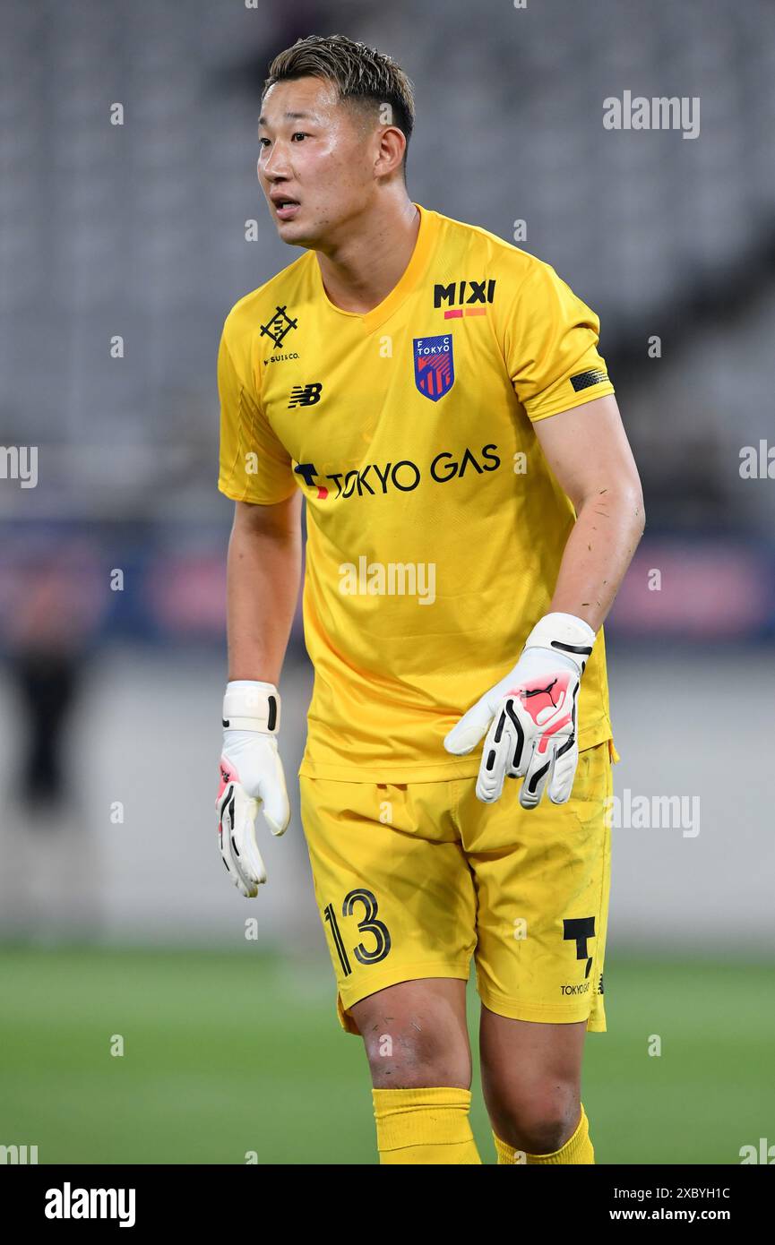 FC Tokyo's Go Hatano during the 2024 J.League YBC Levain Cup Playoff round 1st leg match between ...