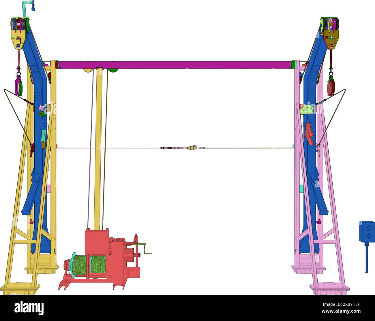 Lifting Boat Crane Vector. Industrial And Construction Equipment ...