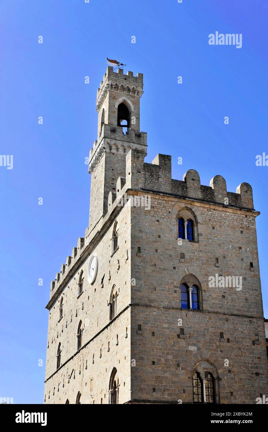 Palazzo dei Priori, City Palace, Volterra, Tuscany, Italy, Europe ...