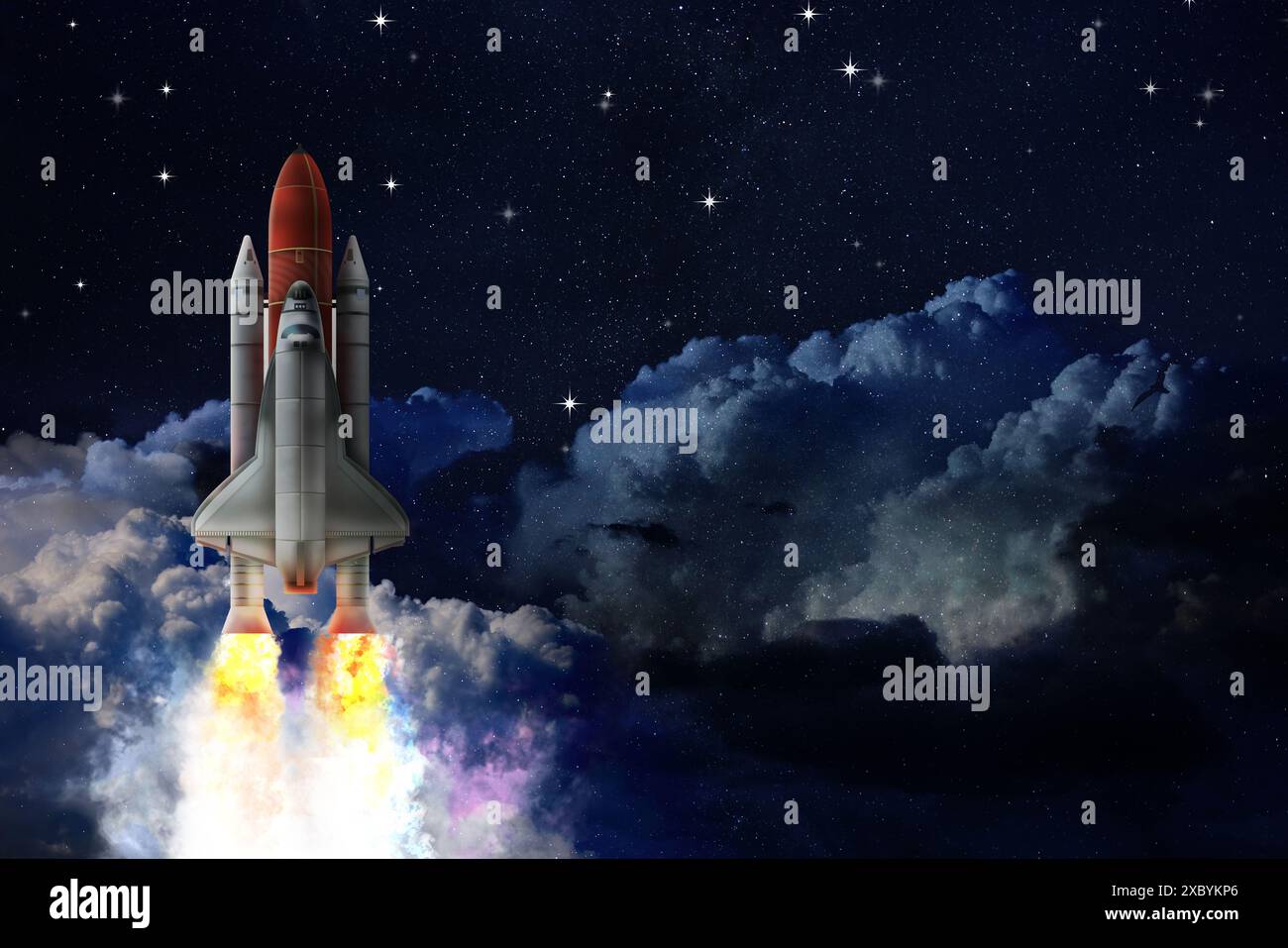 Space rocket ship wallpaper background hi-res stock photography and ...
