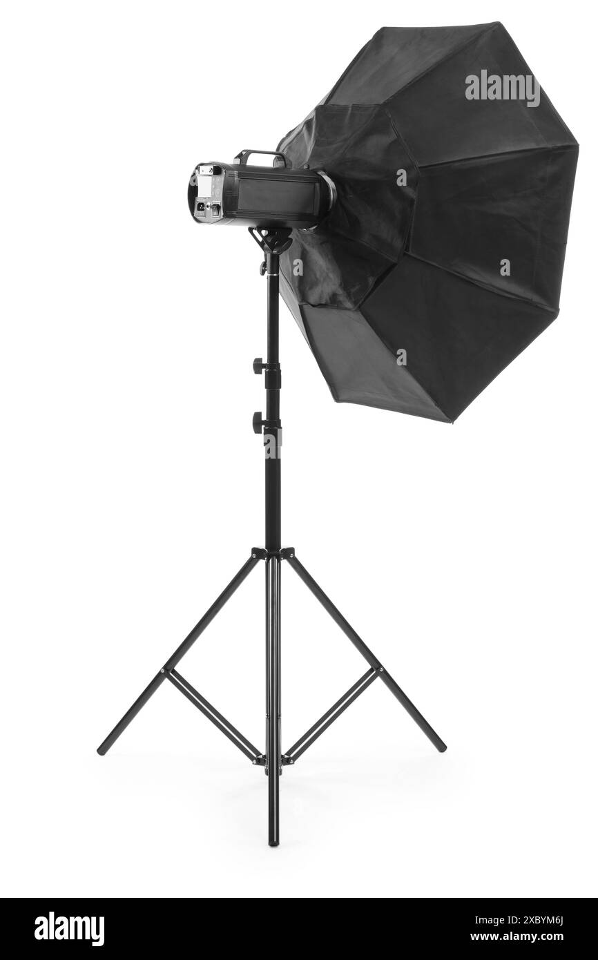 Professional light reflector isolated on white. Photographer's ...