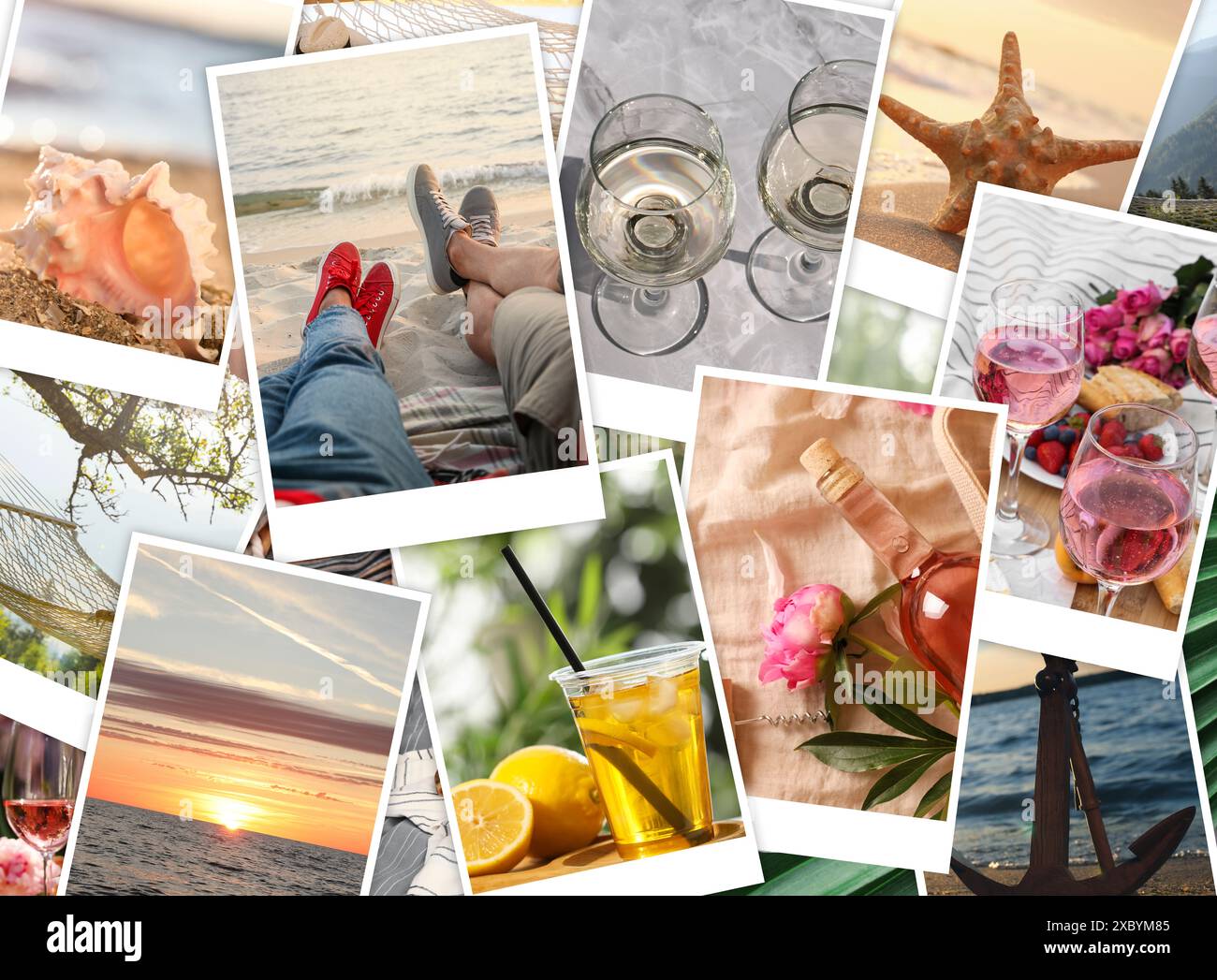 Summer vibes. Collection of many seasonal photos Stock Photo - Alamy