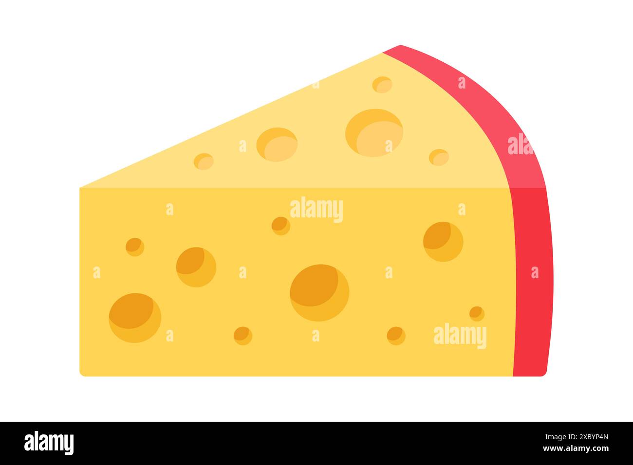 Piece of cheese. Vector illustration in flat style Stock Vector Image ...