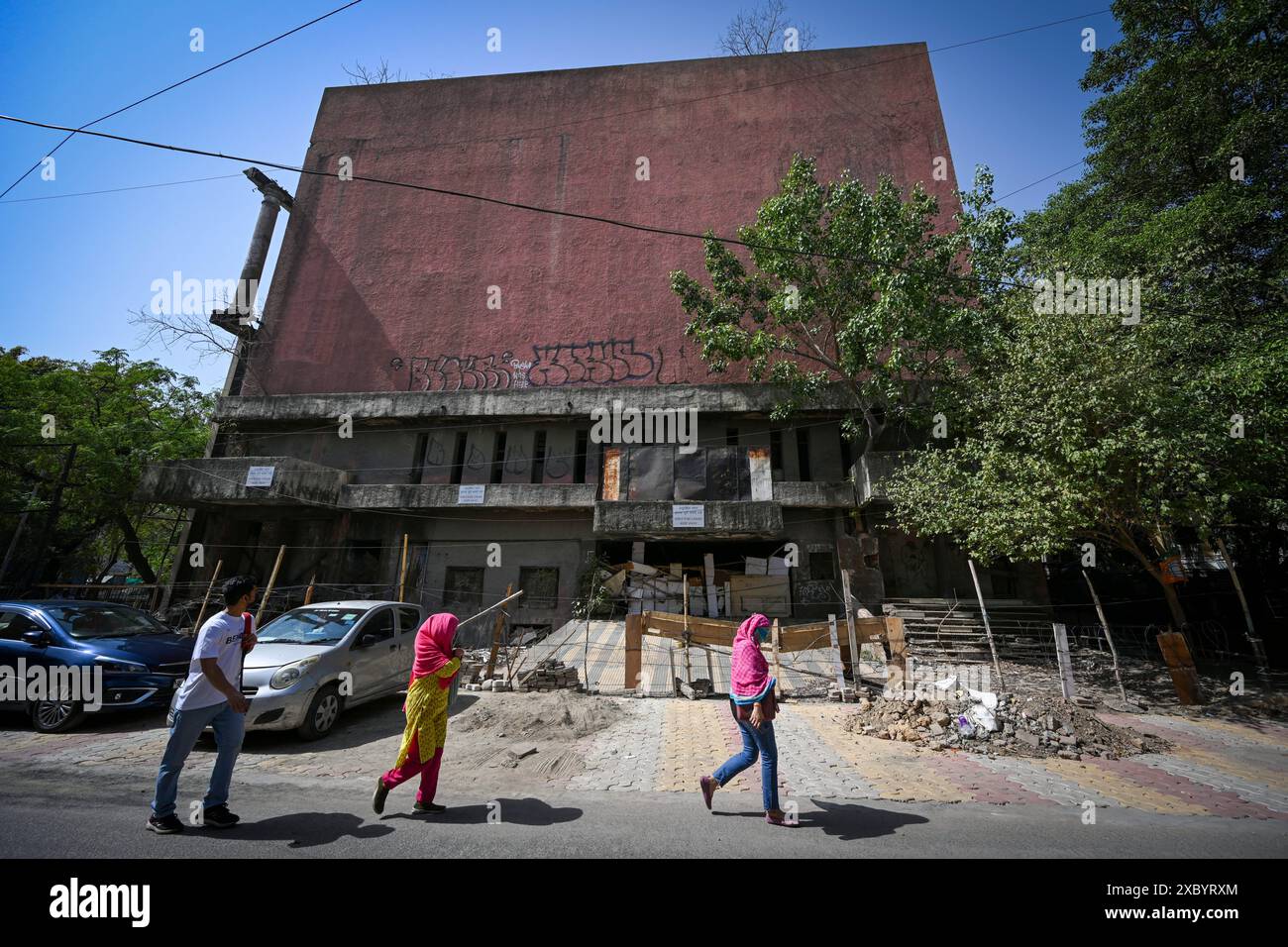 NEW DELHI, INDIA - JUNE 13: A view outside Uphaar Cinema as the fire ...