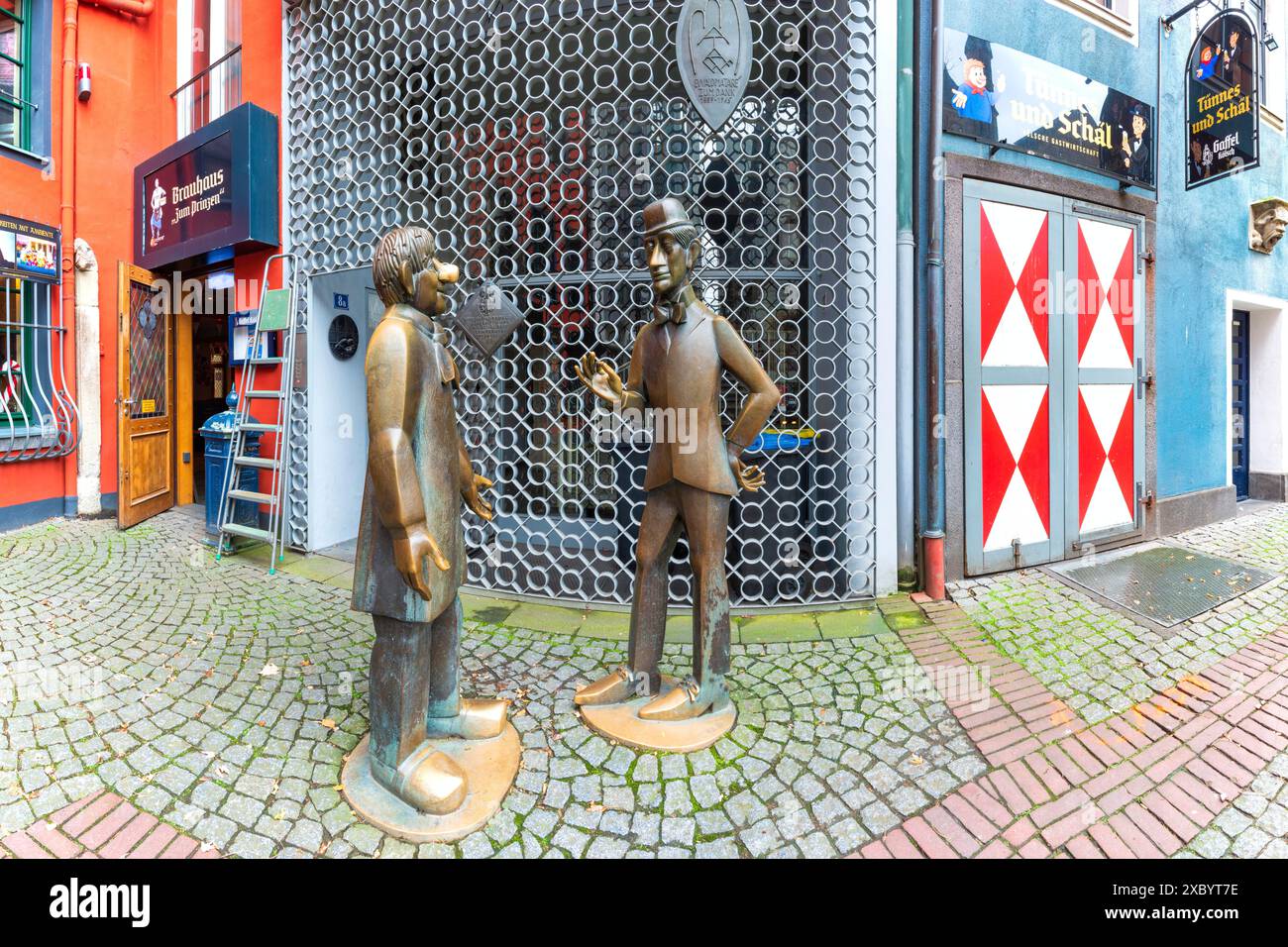 Monument to Tuennes and Schael, two legendary characters from the ...
