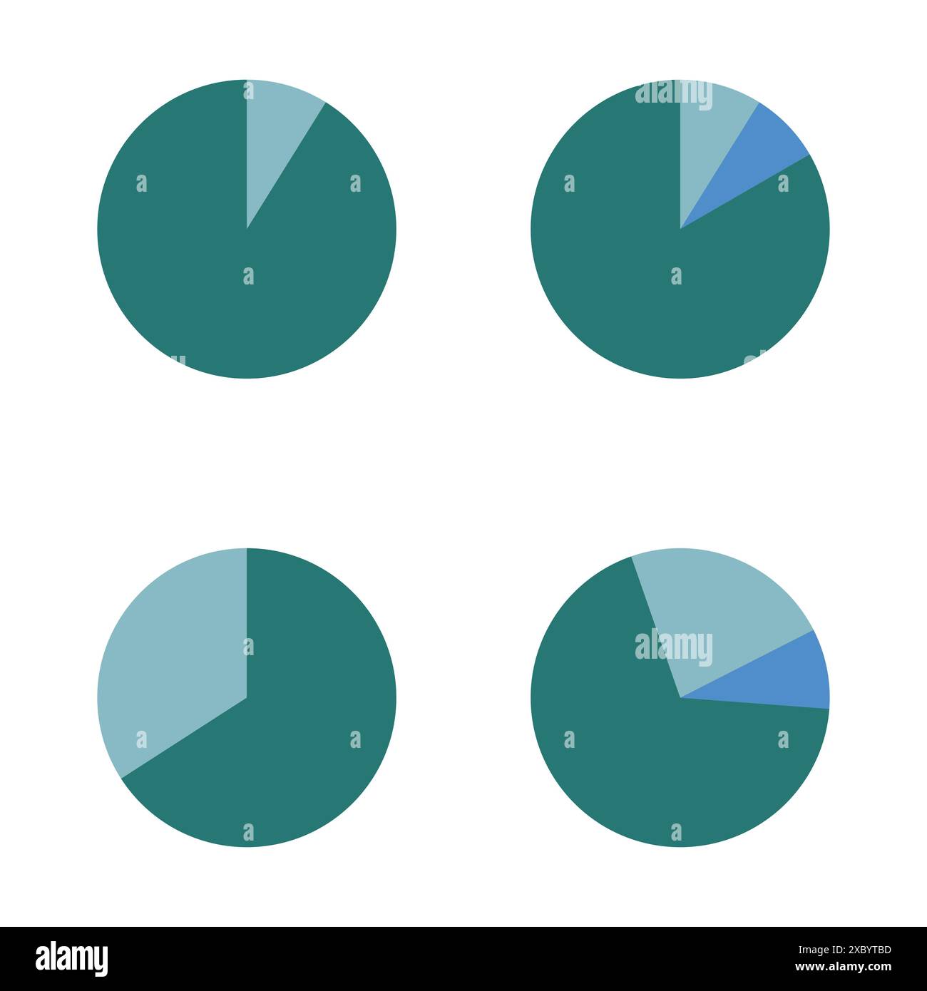 Pie Chart Icons Data Visualization Vector Statistical Infographic