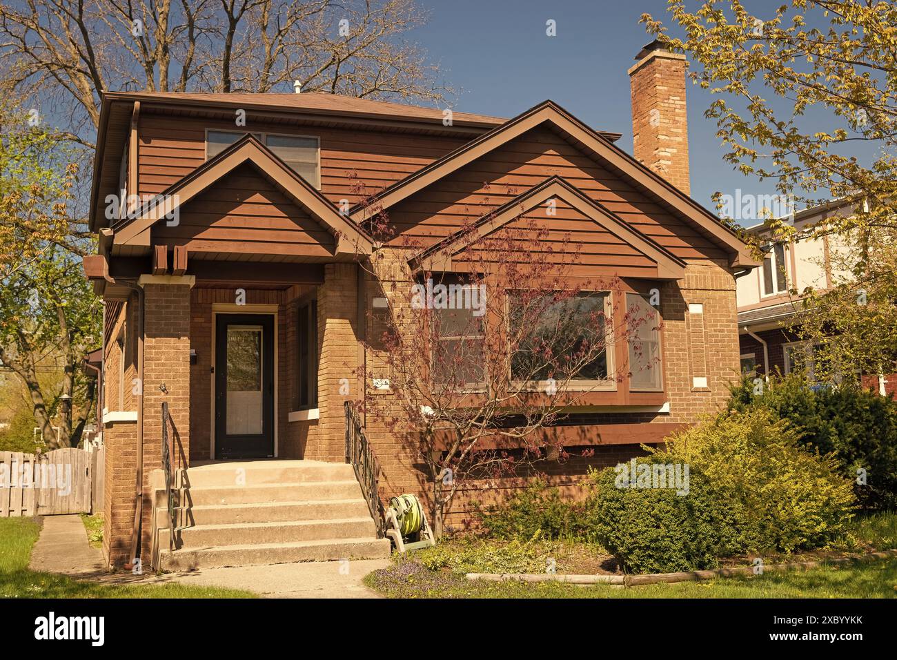 comfortable neighborhood. suburban house architecture. architecture ...