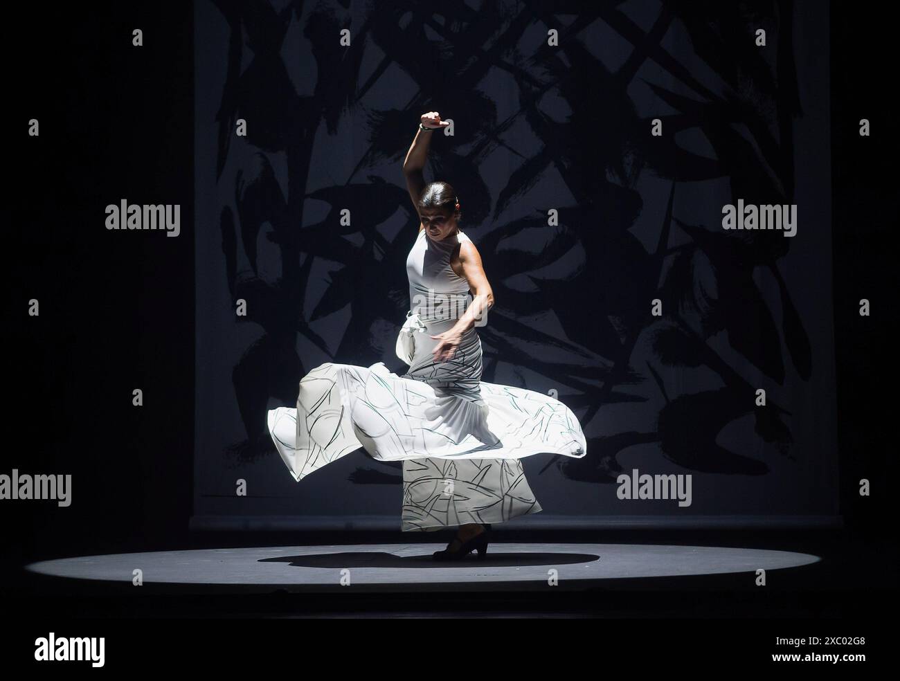 Spanish flamenco dancer Sara Baras, dances on the stage during her new ...