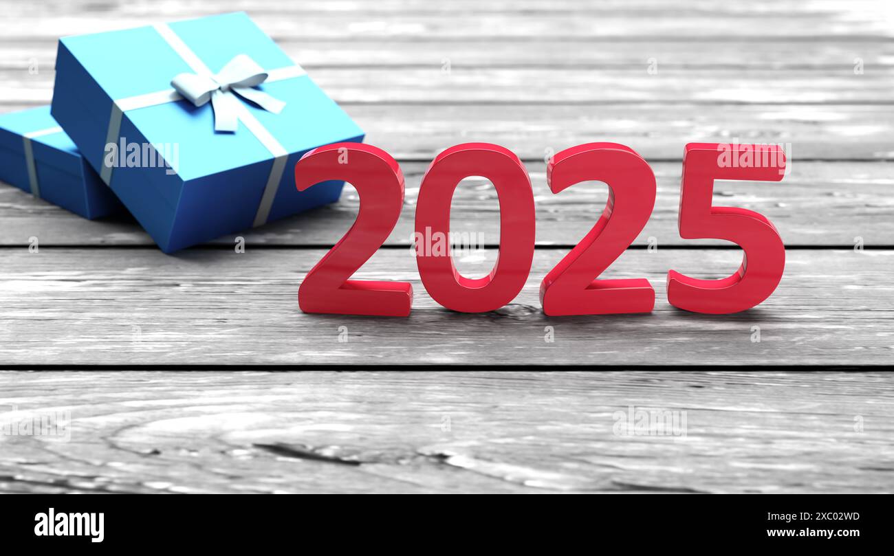 2025 greeting gift box hi-res stock photography and images - Alamy