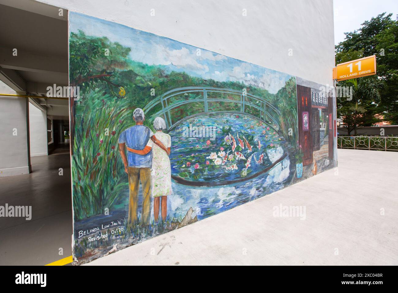 Neighbourhood wall mural scenic scenery painted by local talented ...