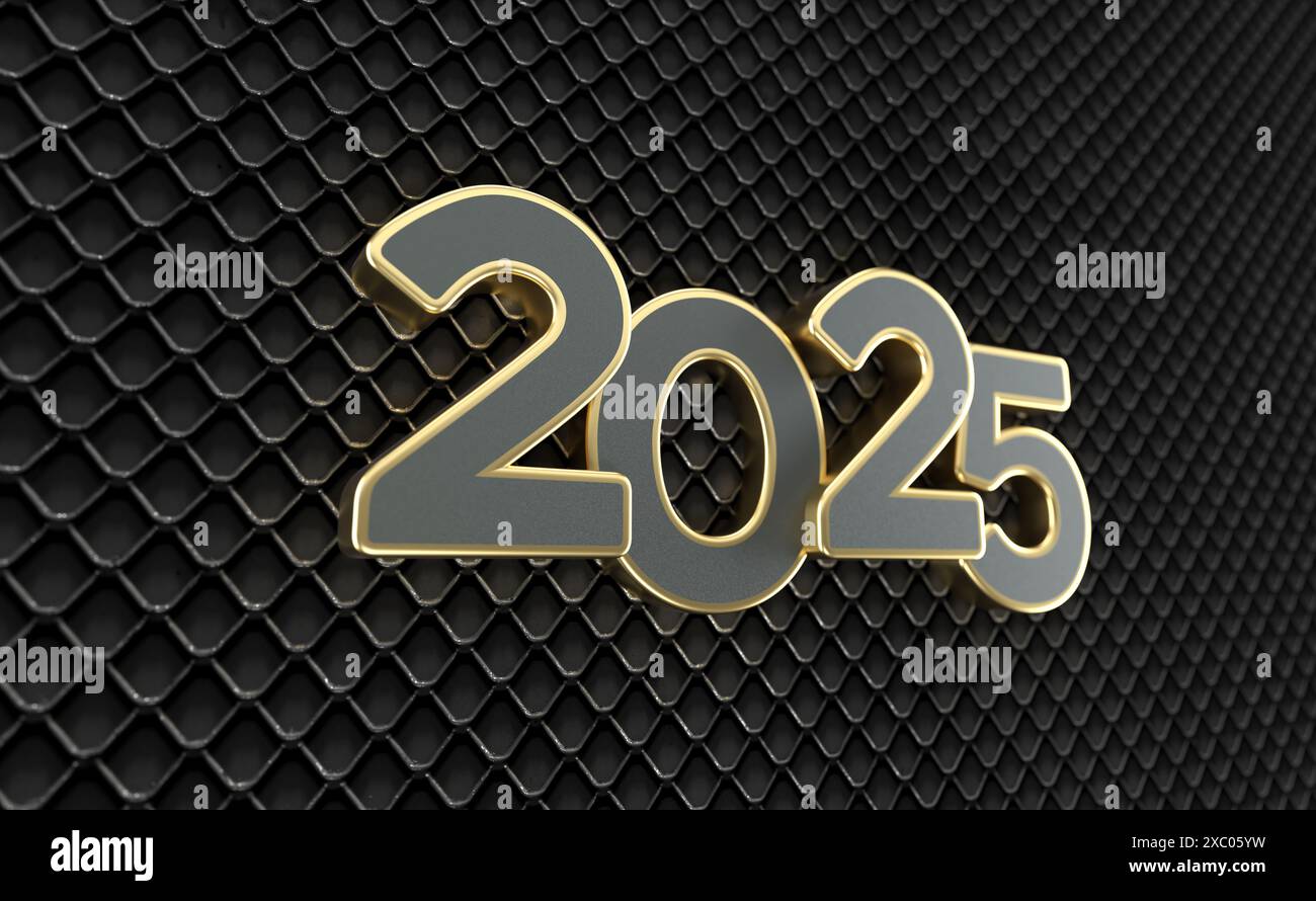 New Year 2025 Creative Design Concept - 3D Rendered Image Stock Photo ...