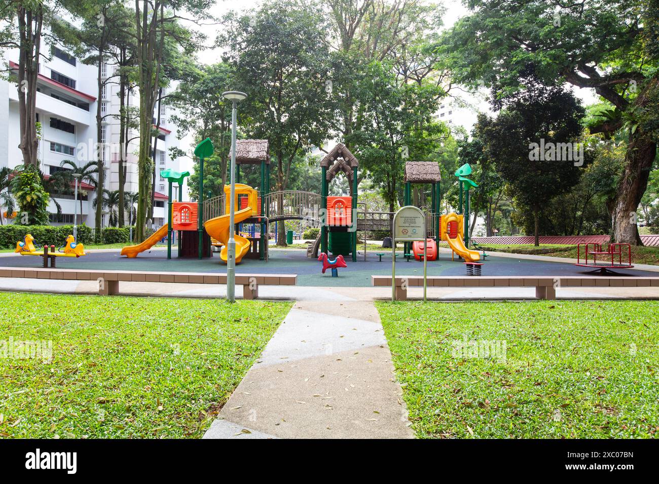 Children playgrounds design. A social community for kids from different races, ethnics ...