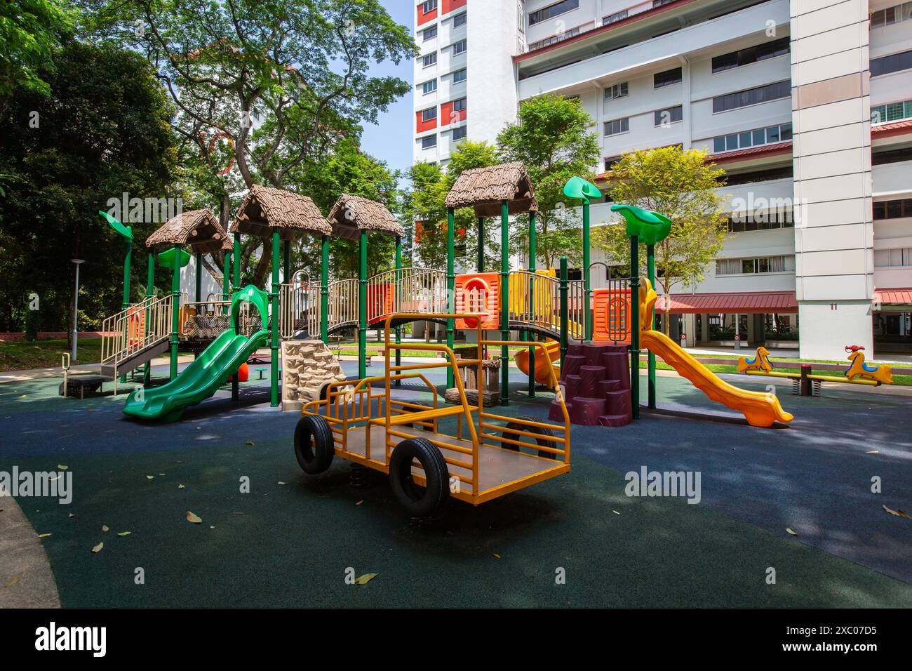 Children playgrounds design. A social community for kids from different races, ethnics ...