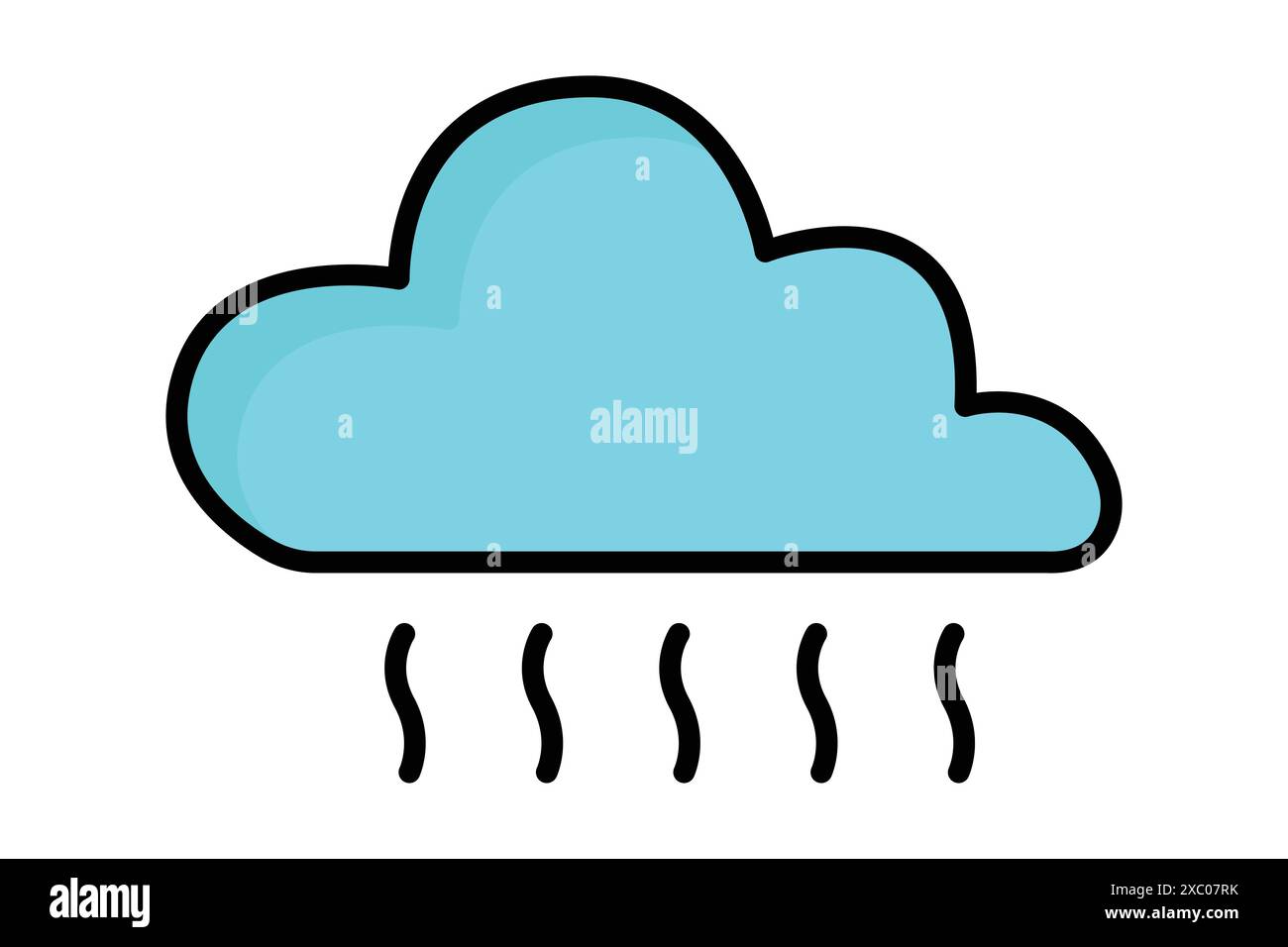 Rain icon. cloud with water drop. icon related to humidity. colored ...