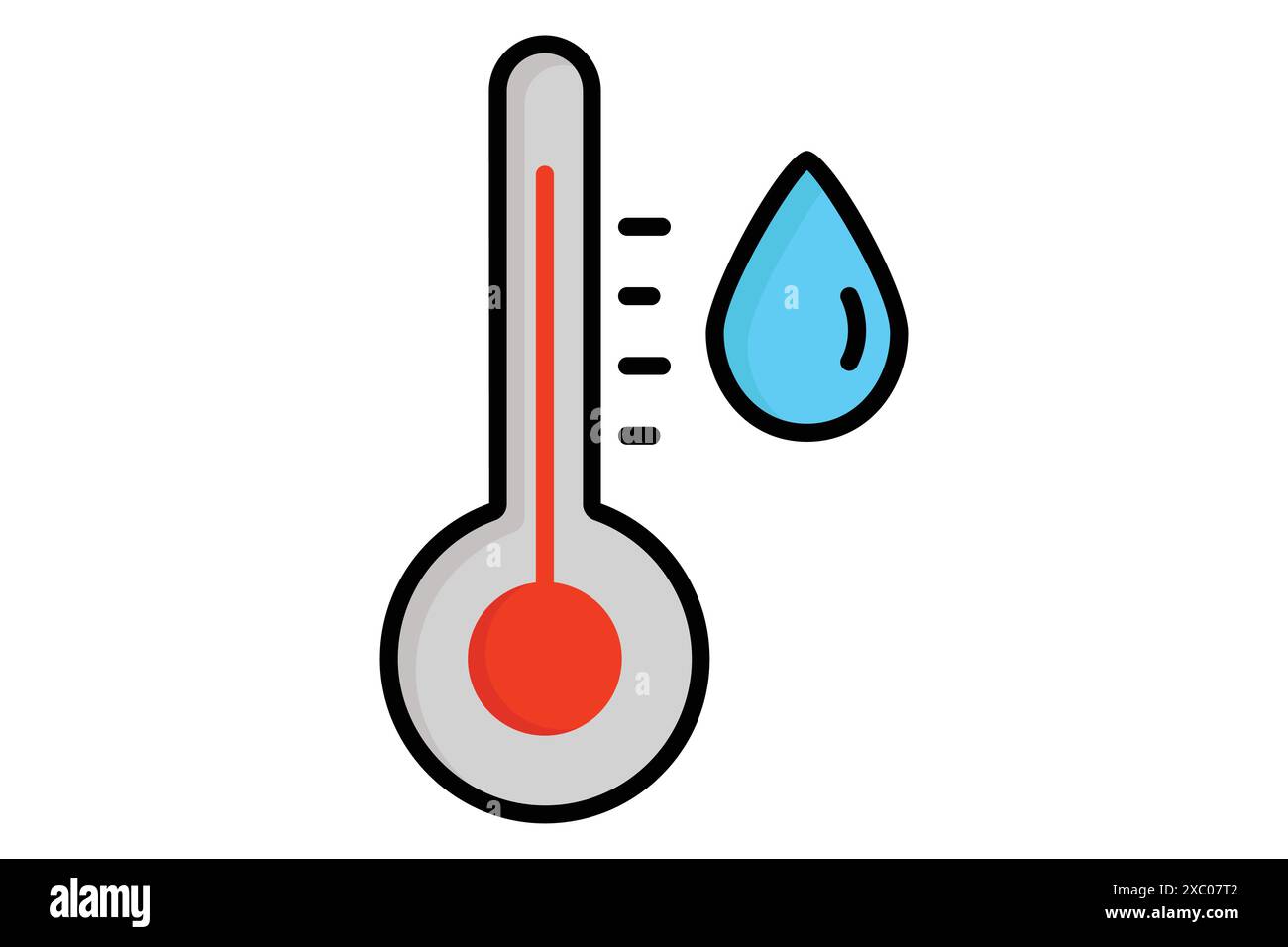 Hot water icon. temperature with water drop. icon related to Heating ...