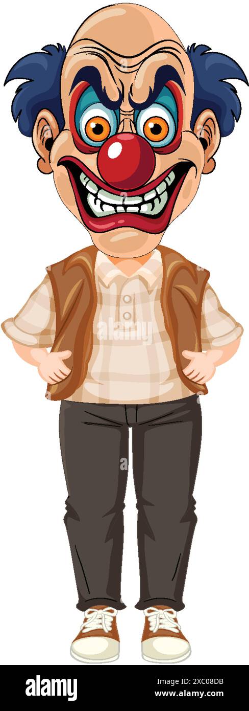 A frightening clown with a menacing look Stock Vector Image & Art - Alamy