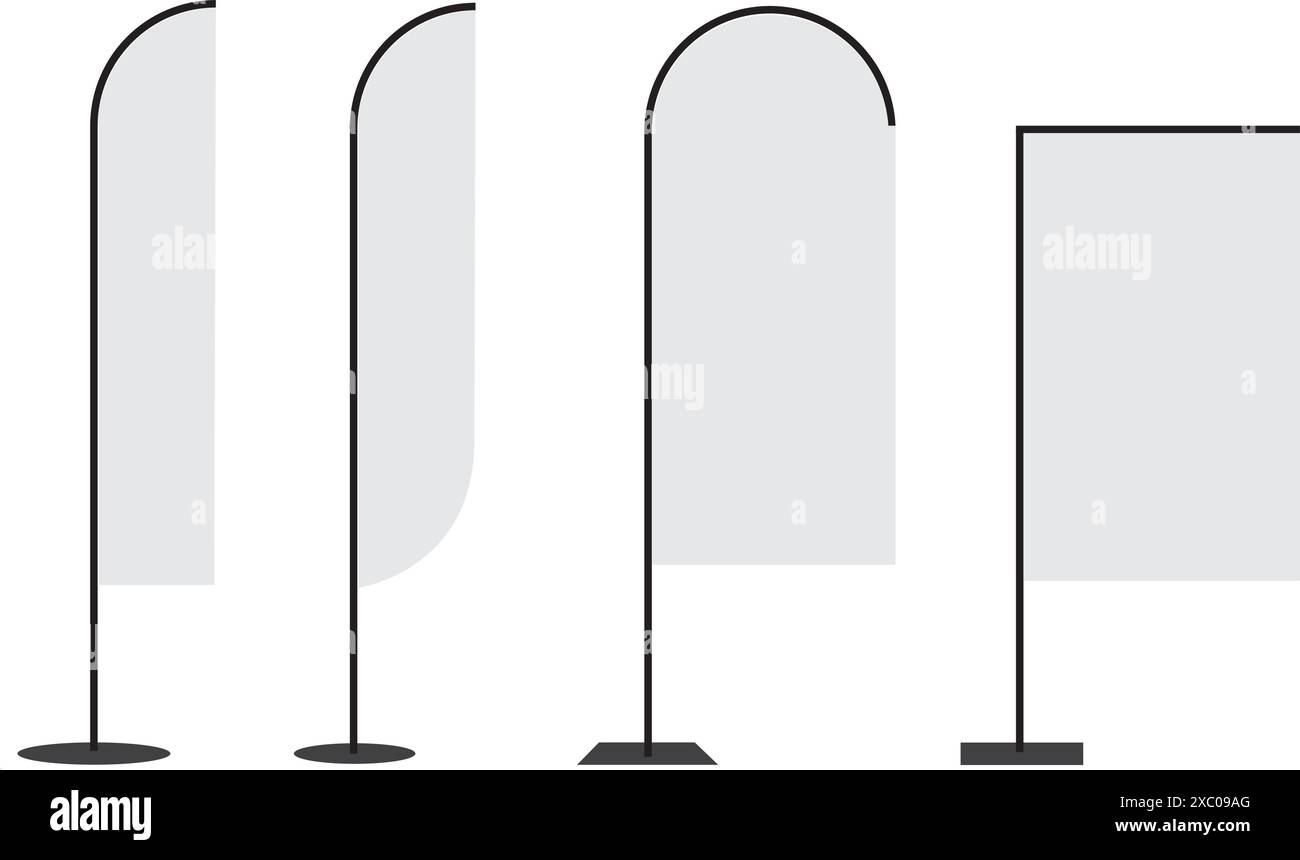 Blank advertising beach flag banner hi-res stock photography and images ...