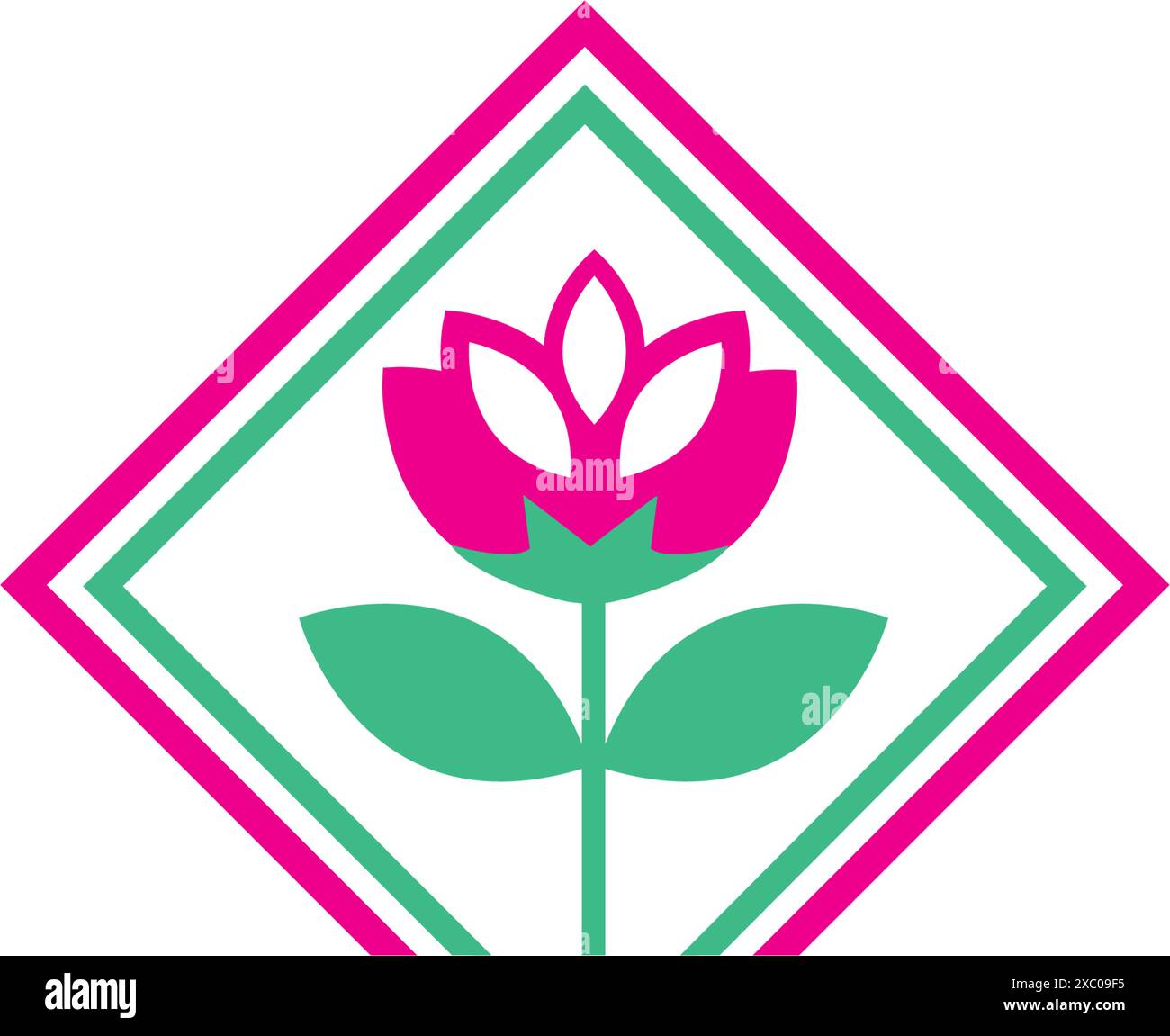 Clover flower logo. Template with a nice clover flower (Trifolium ...