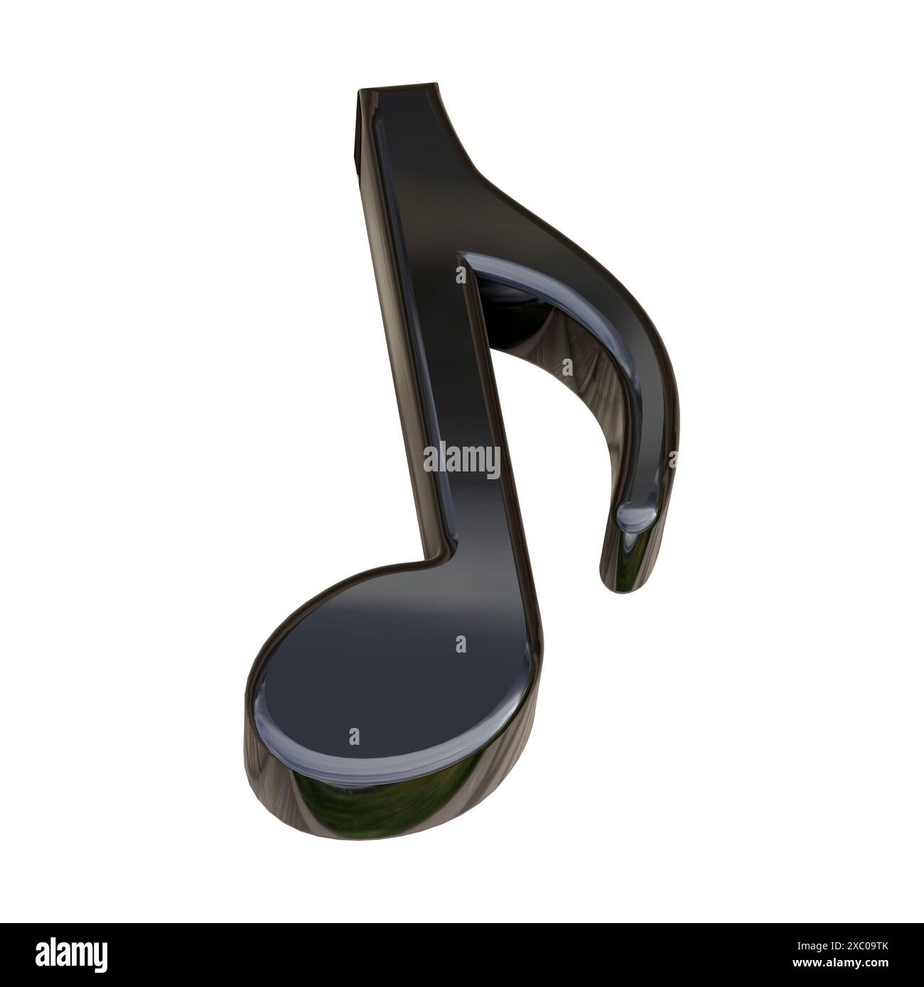 3D black musical note symbol icon isolated on white background. Symbols ...