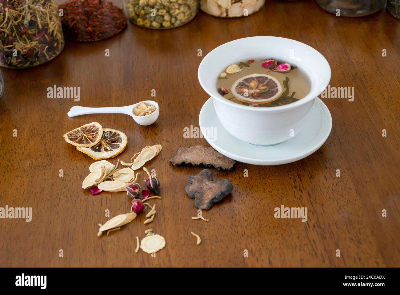 Close-up chrysanthemum tea. Concept of TCM health preservation Stock ...