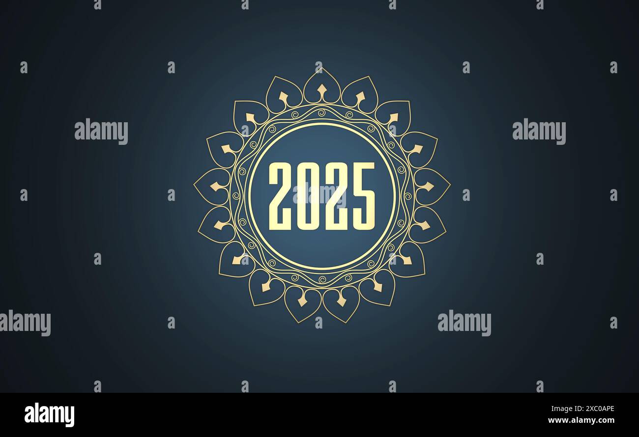 New Year 2025 Creative Design Concept - 3D Rendered Image Stock Photo ...