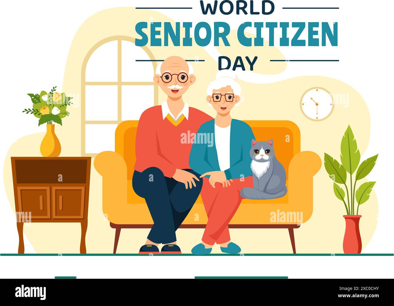 World senior citizen day Stock Vector Images - Alamy