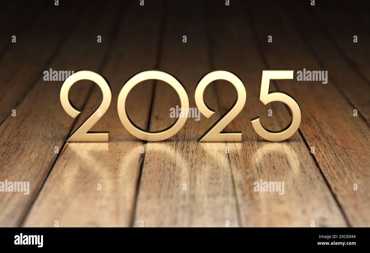 New Year 2025 Creative Design Concept - 3D Rendered Image Stock Photo ...