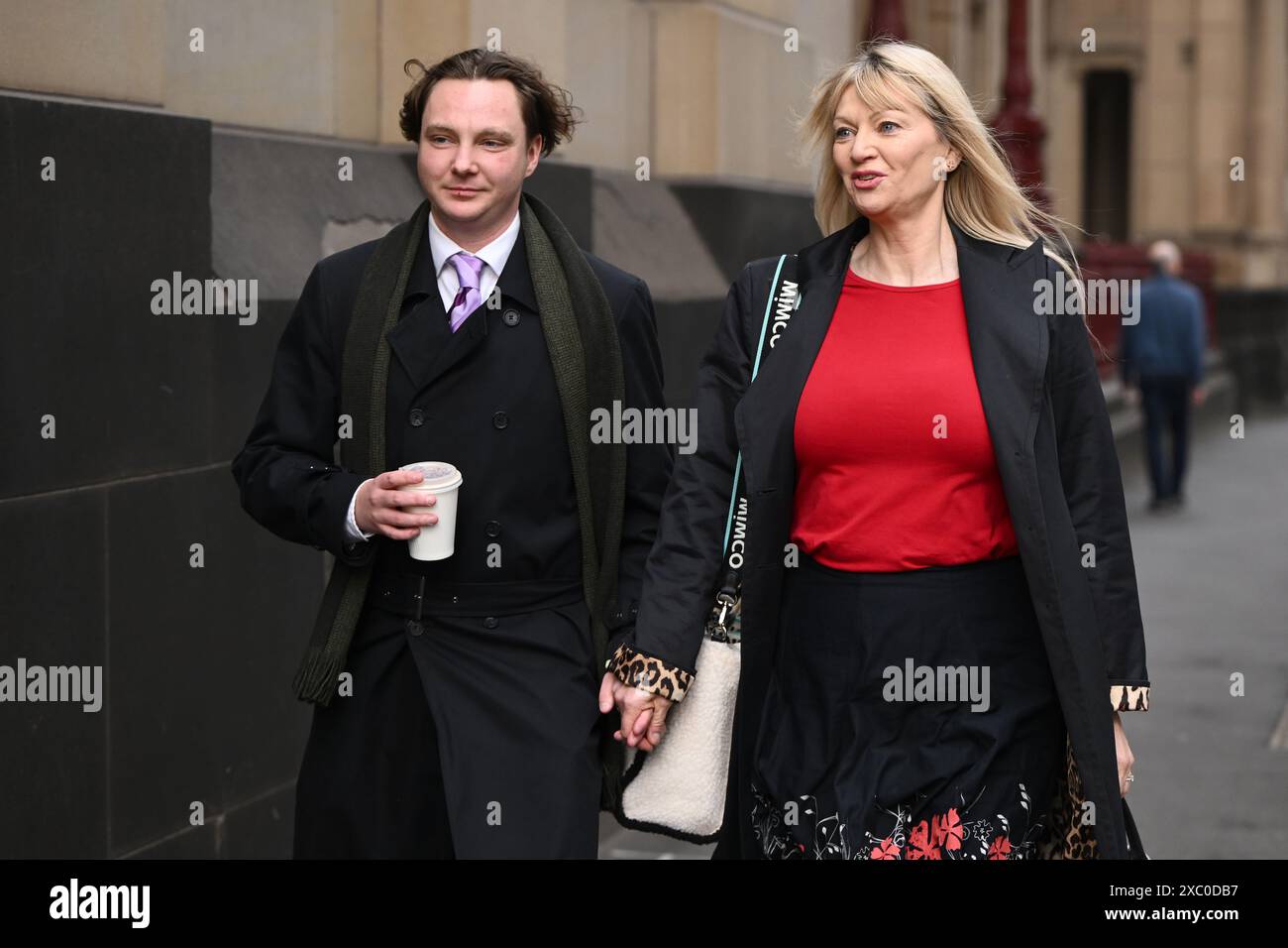 Melbourne, Australia. 14th June, 2024. Melanie Lynn (right), wife of ...