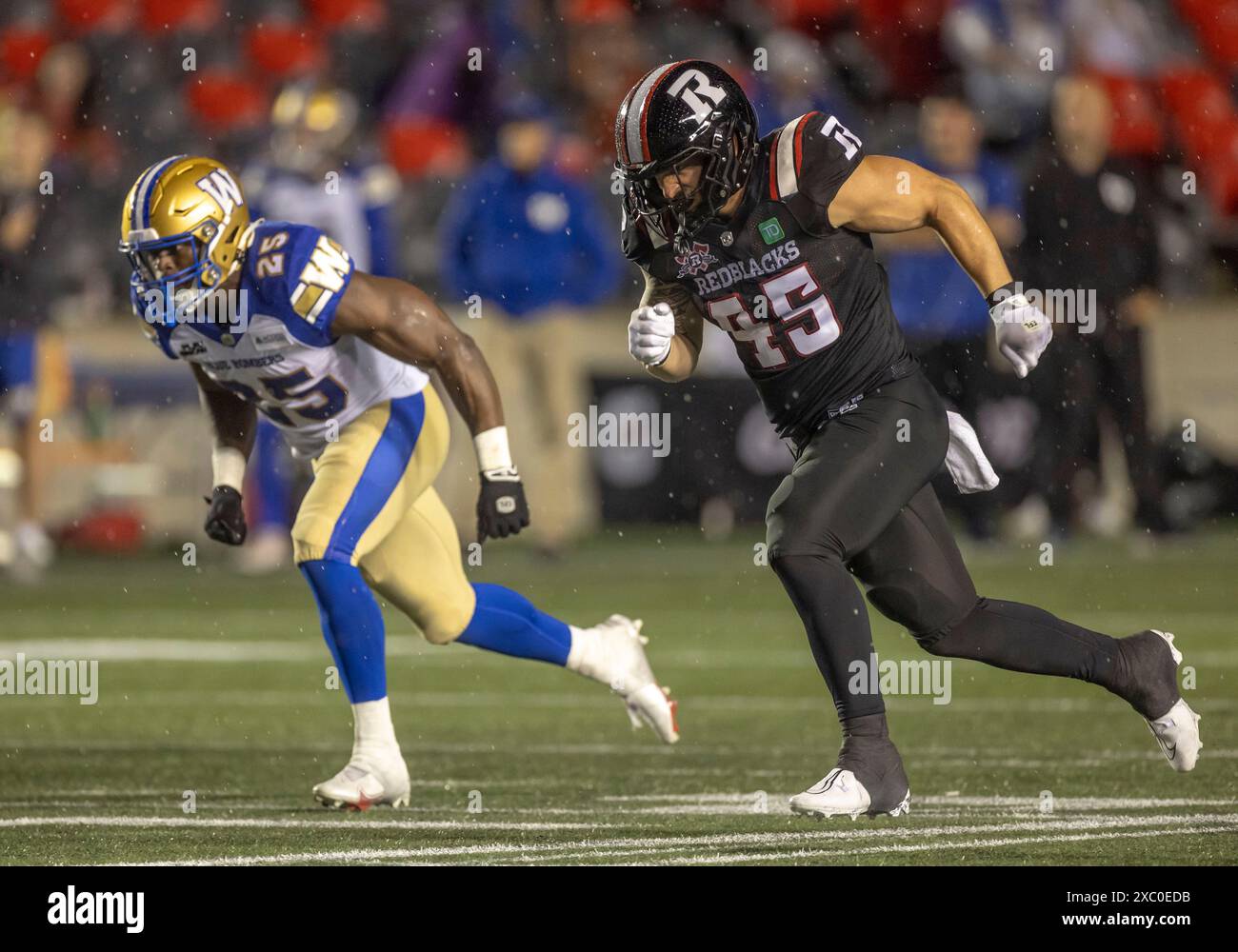 Ottawa, Canada. 13 Jun 2024. Davion Taylor (45) of the Ottawa Redblacks. Regular season Canadian ...