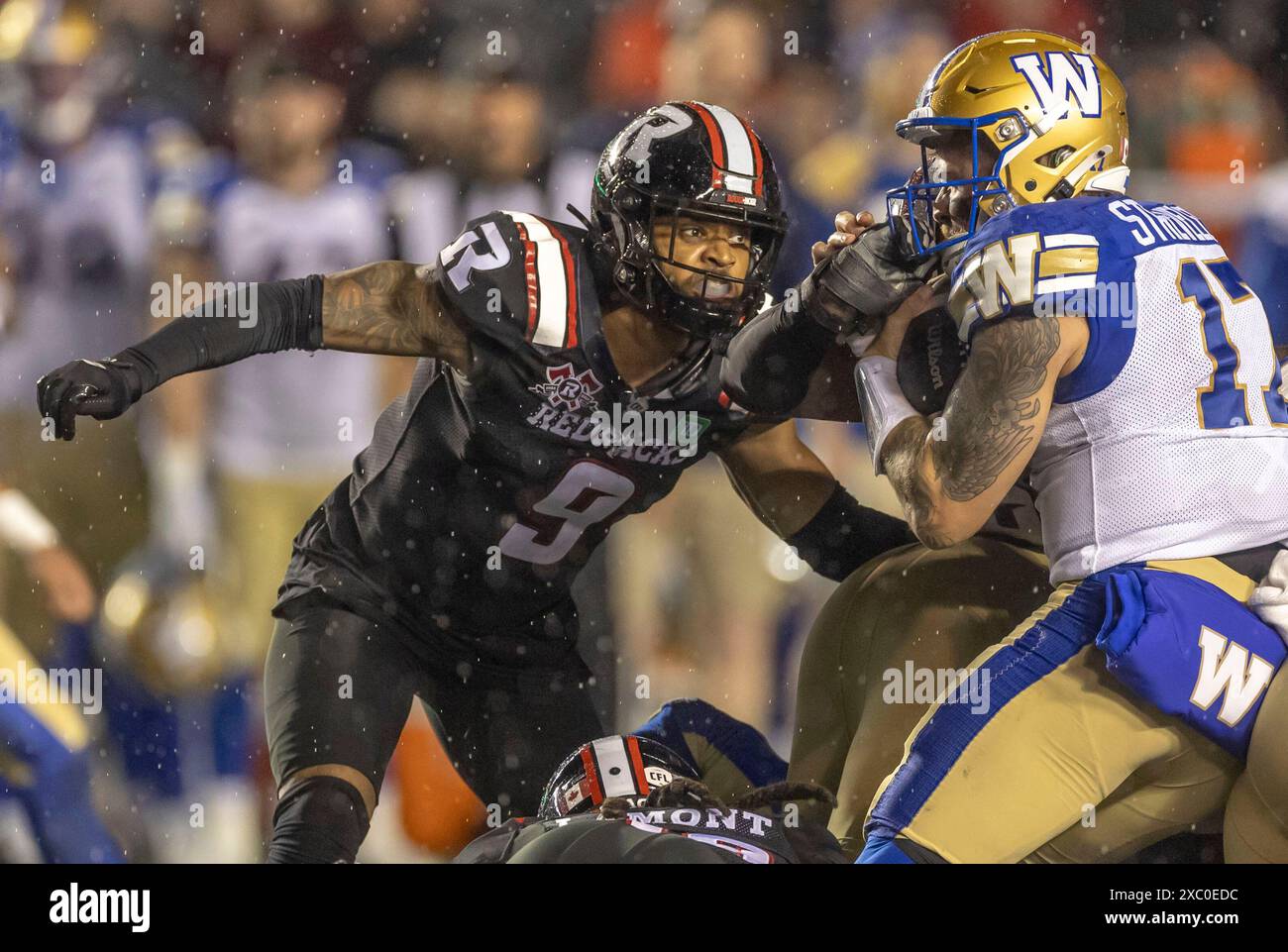 Ottawa, Canada. 13 Jun 2024. Damon Webb (9) of the Ottawa Redblacks. Regular season Canadian ...