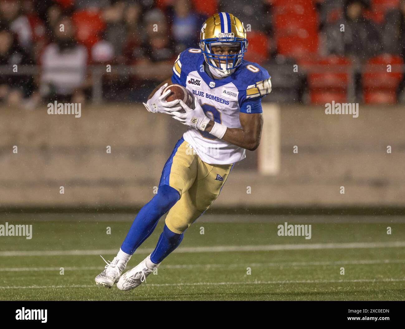Ottawa, Canada. 13 Jun 2024. Myron Mitchell (0) of the Winnipeg Blue Bombers. Regular season ...