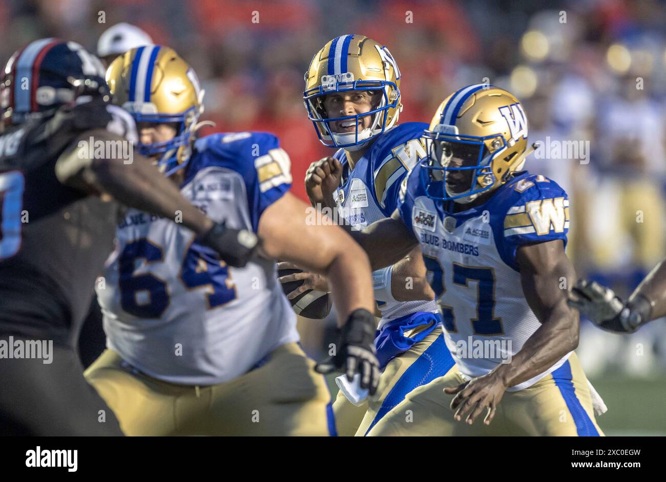 Ottawa, Canada. 13 Jun 2024. Zach Collaros (8) of the Winnipeg Blue Bombers. Regular season ...