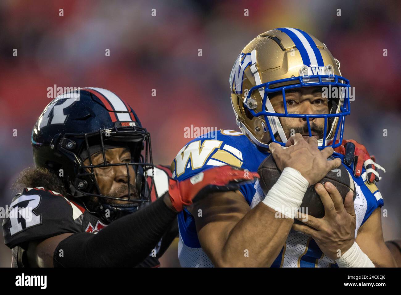 Ottawa, Canada. 13 Jun 2024. Nic Demski (10) of the Winnipeg Blue Bombers. Regular season ...