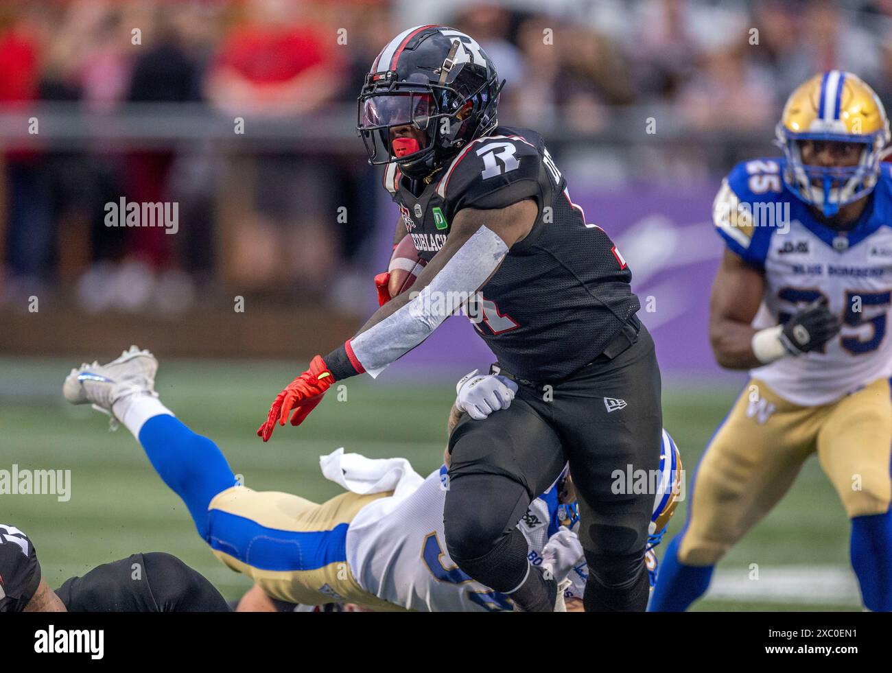 Ottawa, Canada. 13 Jun 2024. DeVonte Dedmon (17) of the Ottawa Redblacks. Regular season ...