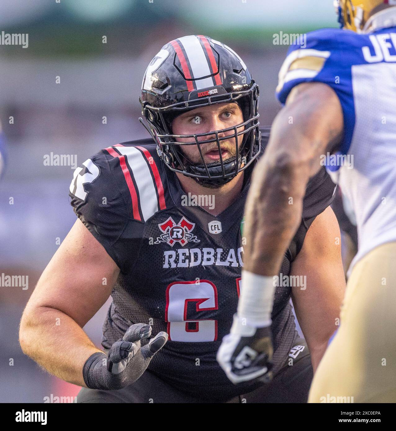 Ottawa, Canada. 13 Jun 2024. Drew Desjarlais (61) of the Ottawa Redblacks. Regular season ...