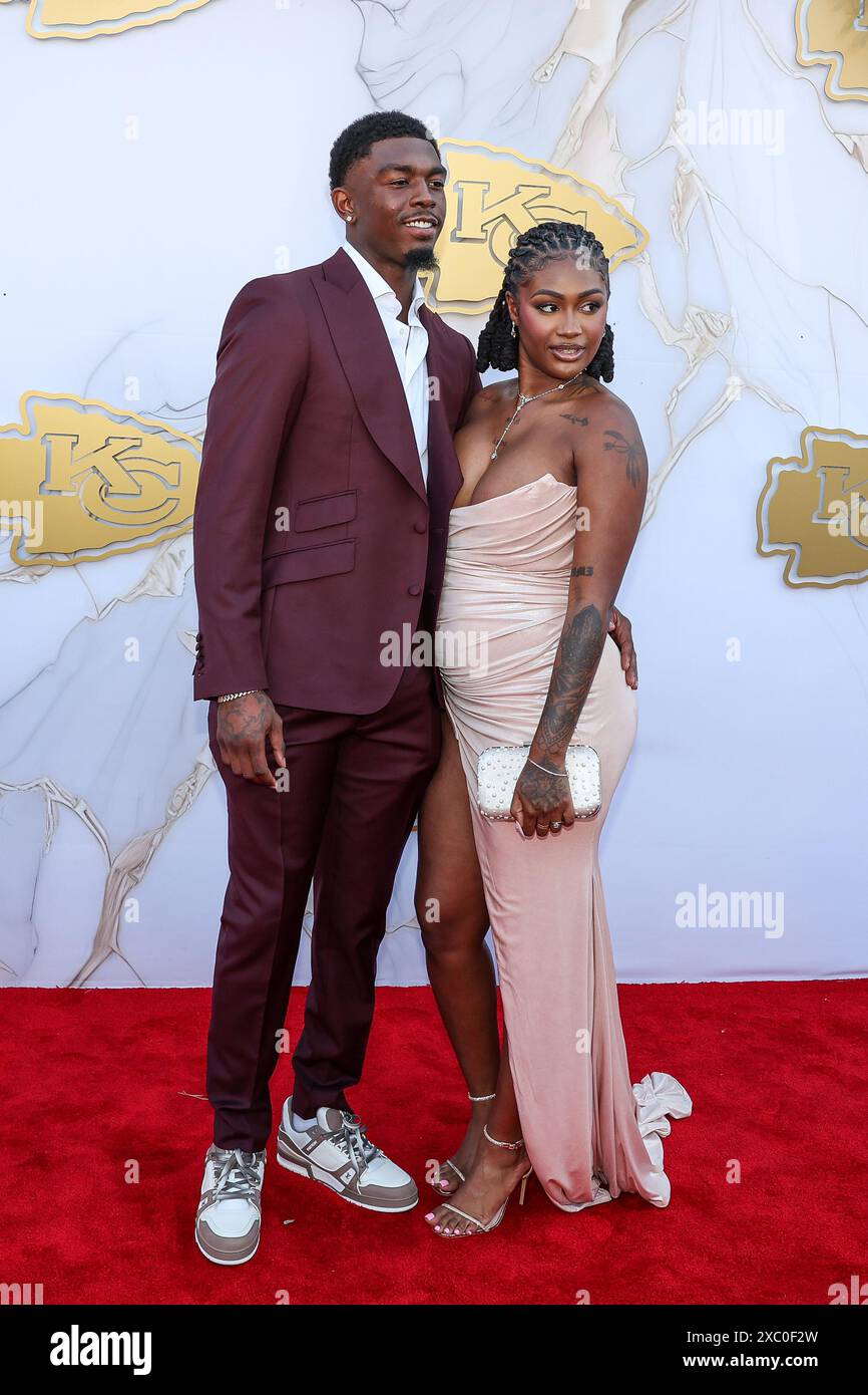 June 13, 2024: Justyn Ross on the red carpet at the Kansas City Chiefs ...