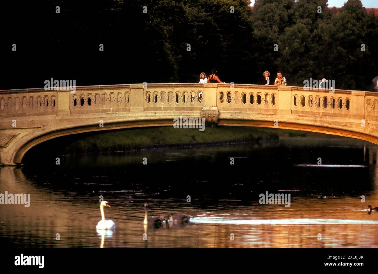 Pedestrian bridge east side of Nymphenburg Palace, Munich, Germany ...