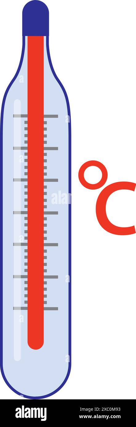 Thermometer vector icon. hot temperature meter logo symbol. fever temp ...