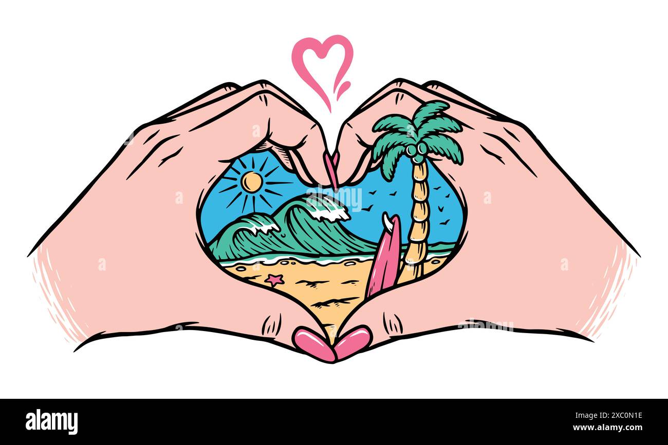 Sea love waves Cut Out Stock Images & Pictures - Alamy