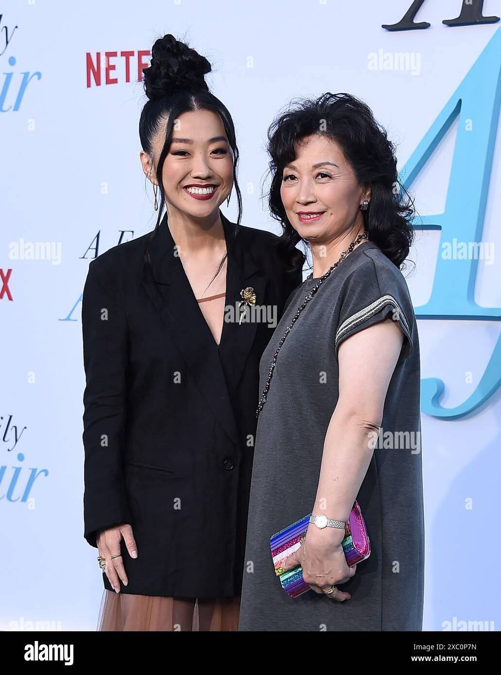 Hollywood, USA. 13th June, 2024. Sherry Cola and Zeng Ping Pan arriving to Netflix's “A Family ...
